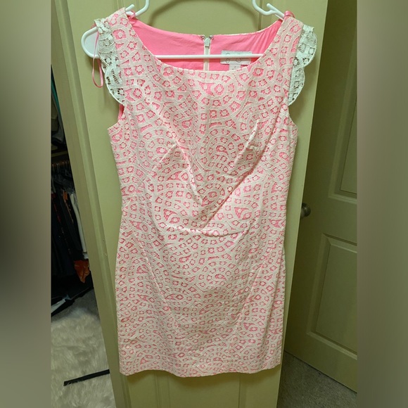 Jessica Simpson | Dresses | Jessica Simpson Pink And White Dress | Poshmark